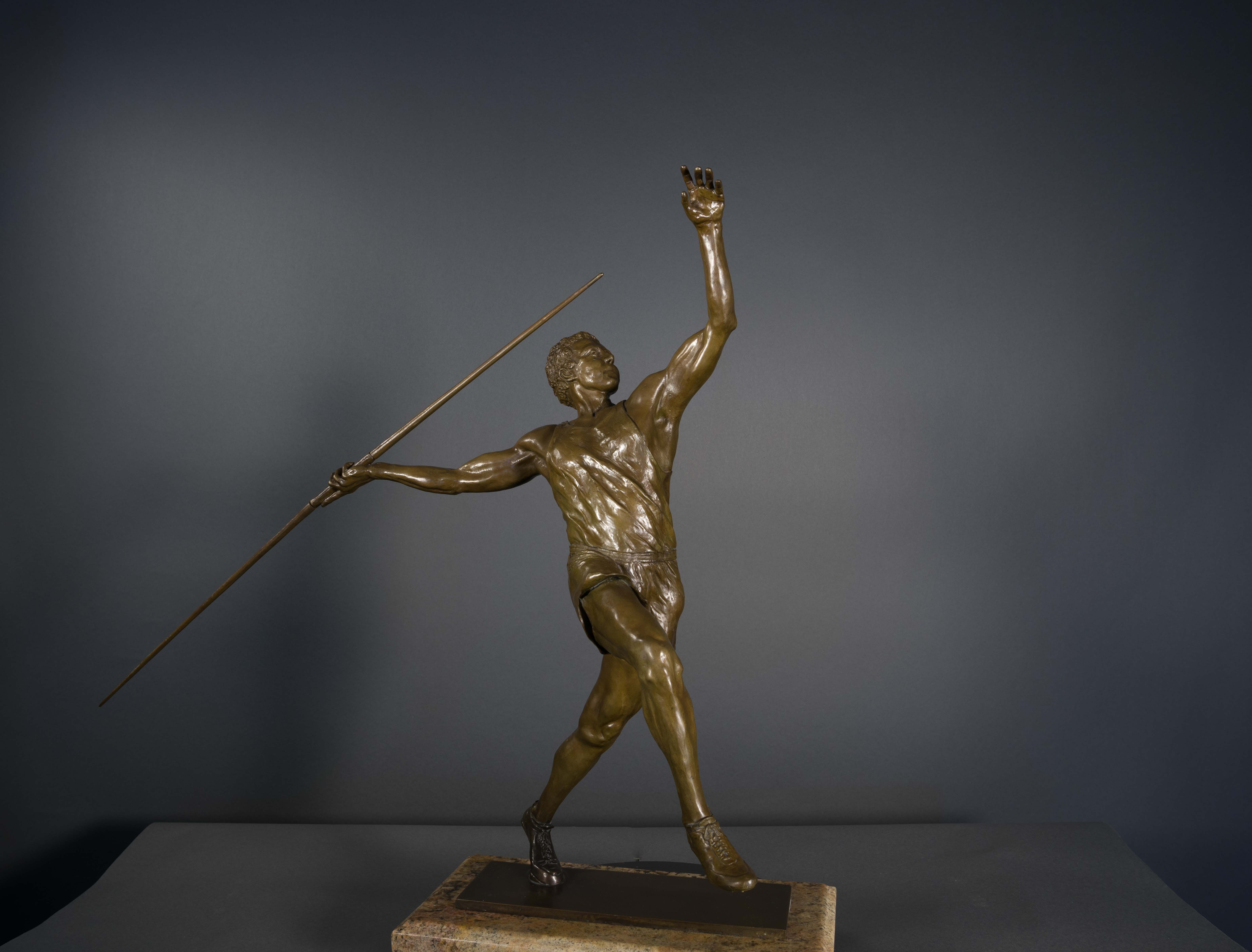 Javelin Bronze Sculpture - Stravitz Sculpture & Fine Art Gallery